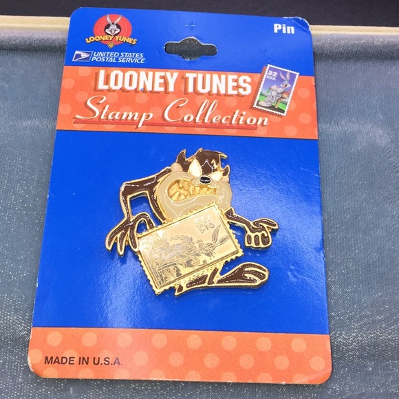 Warner Bros. | Jewelry | Vintage 997 Looney Tunes Enamel Taz Pin | Poshmark